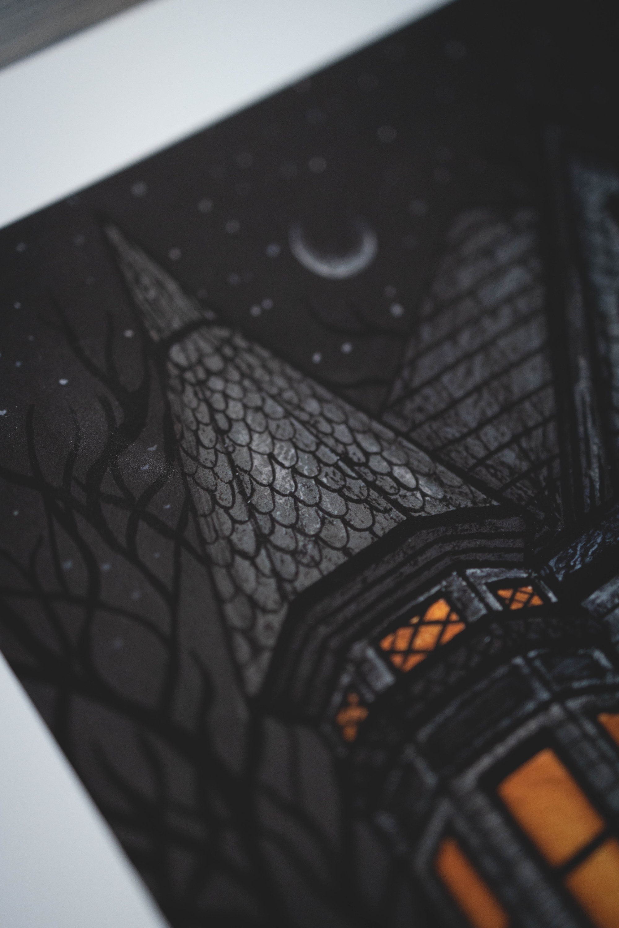 8x10in Fine Art Print House of Midnight Spooky Ghost - Etsy