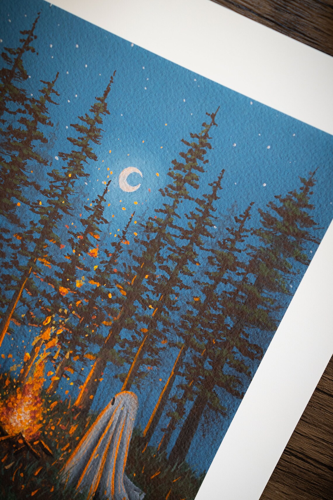 8x10in Fine Art Print Fireside Spooky Ghost Fall Artwork - Etsy