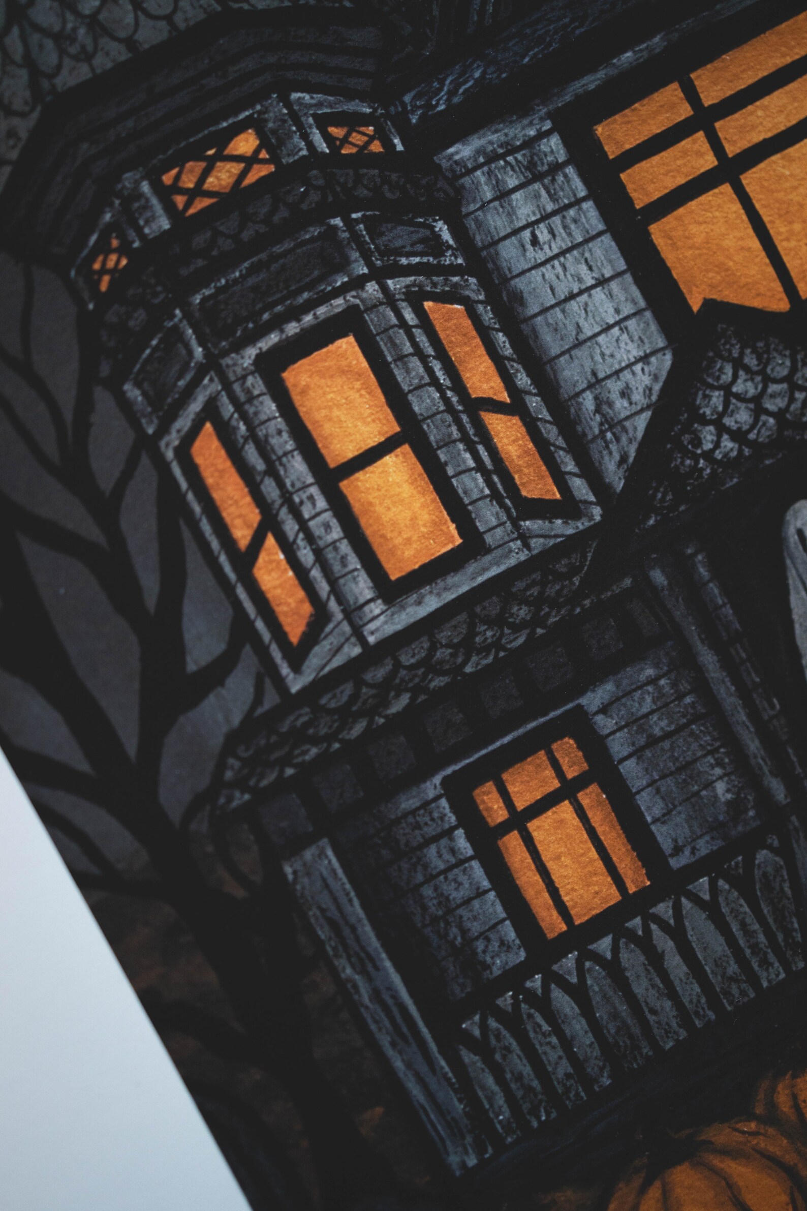 8x10in Fine Art Print | House of Midnight | Spooky Ghost | Fall Artwork ...