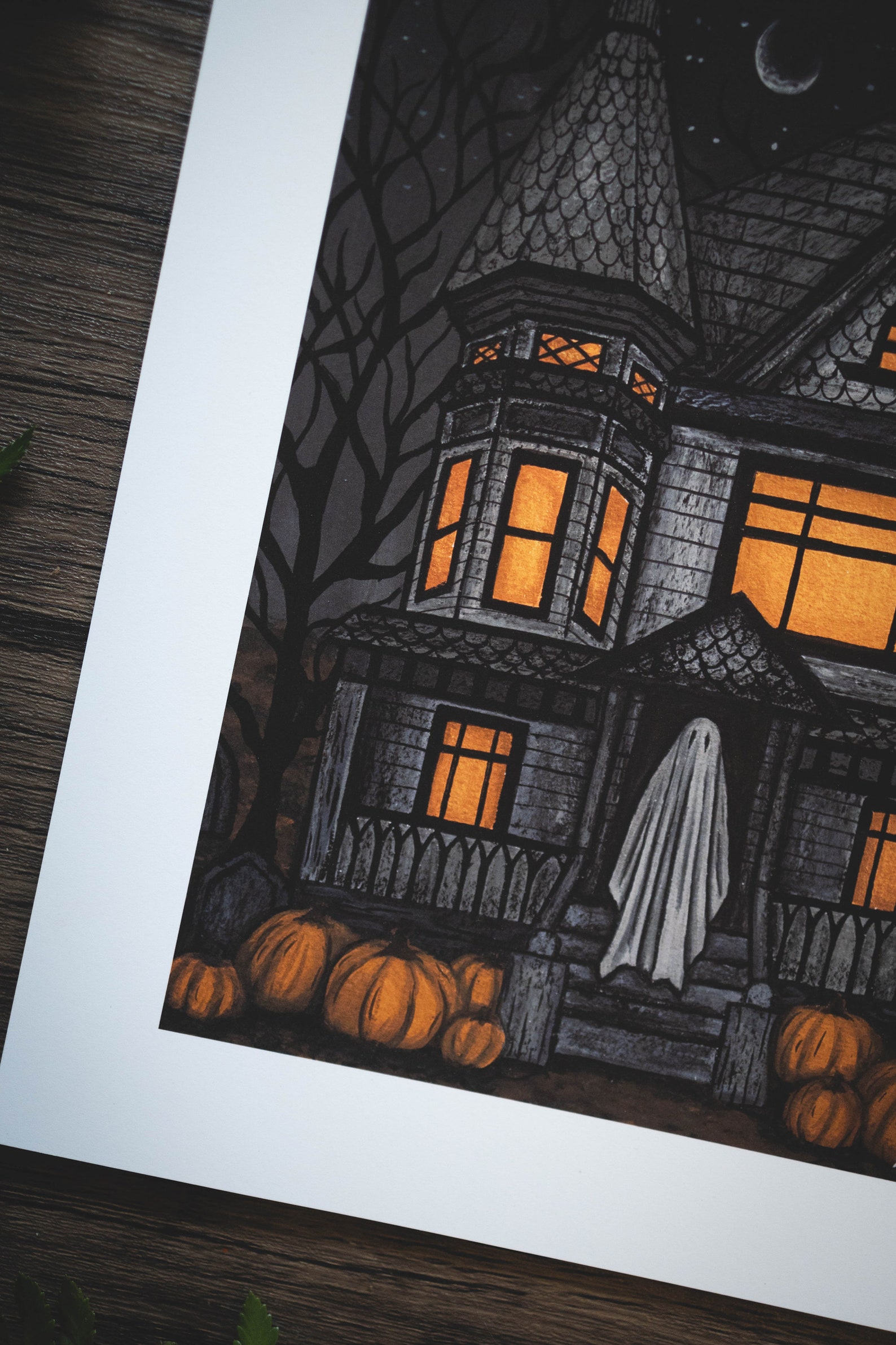 8x10in Fine Art Print House of Midnight Spooky Ghost - Etsy