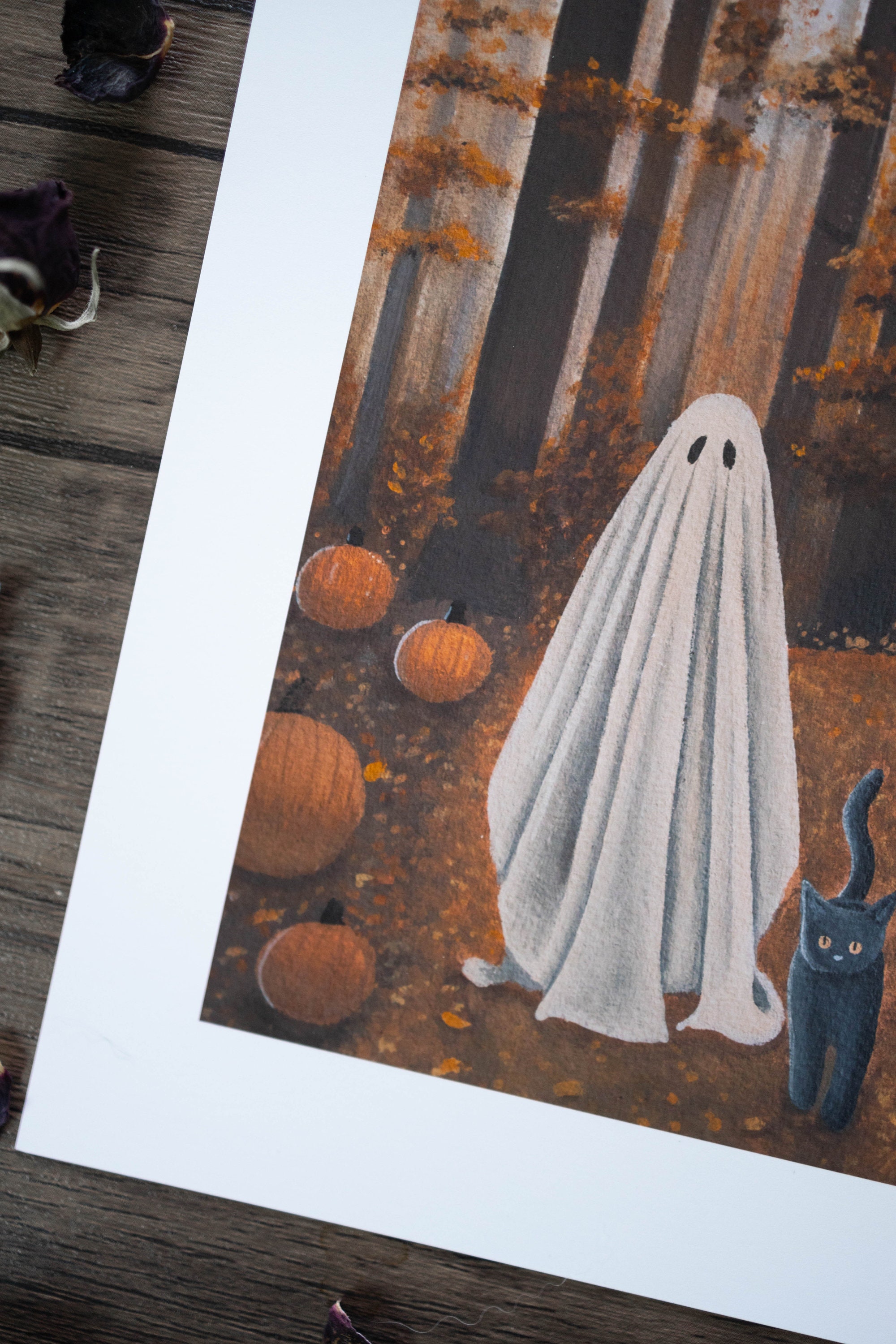 8x10in Fine Art Print Autumn Omens Spooky Ghost Fall - Etsy