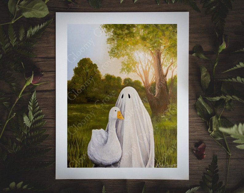 8x10in Fine Art Print | Together Forever | Spooky Ghost | Cottage Core ...