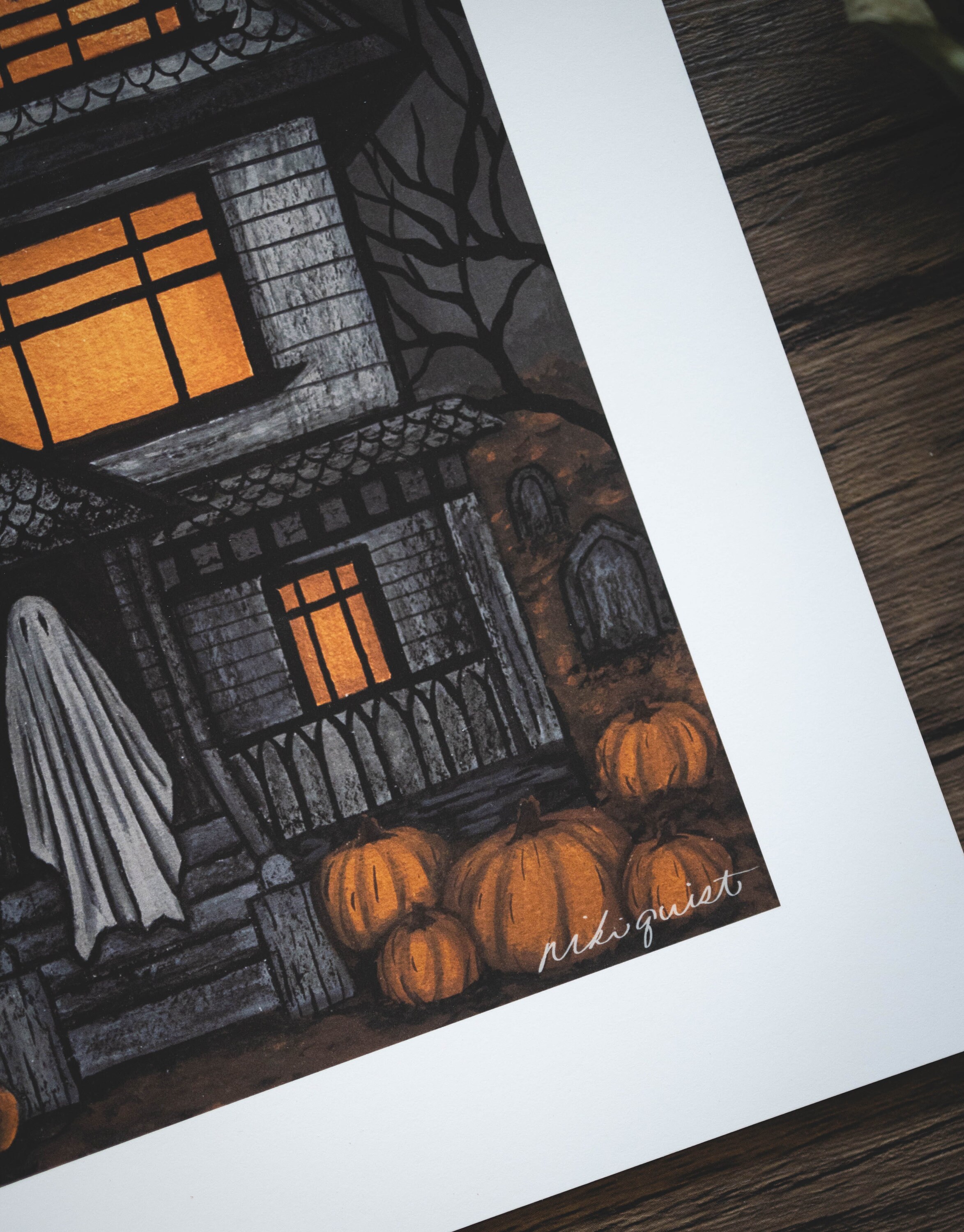 8x10in Fine Art Print House of Midnight Spooky Ghost - Etsy