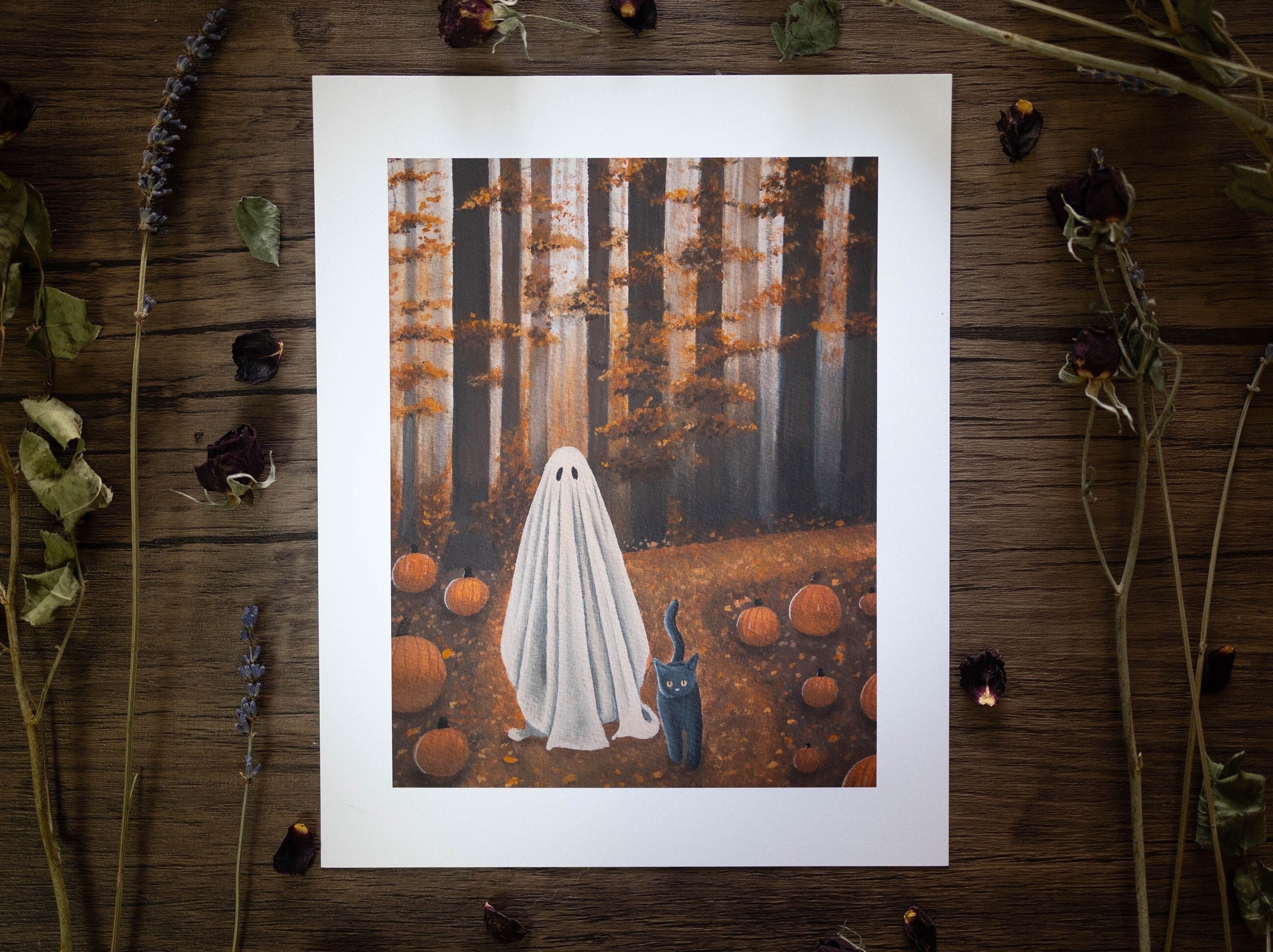 8x10in Fine Art Print Autumn Omens Spooky Ghost Fall - Etsy