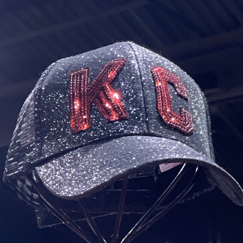 KC Bling Red and Gold Trucker Hat - Etsy