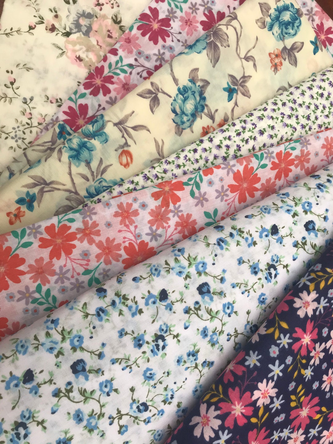 Floral Printed Poly Cotton Fabrics, Half Metre, Pick Yours! - Etsy