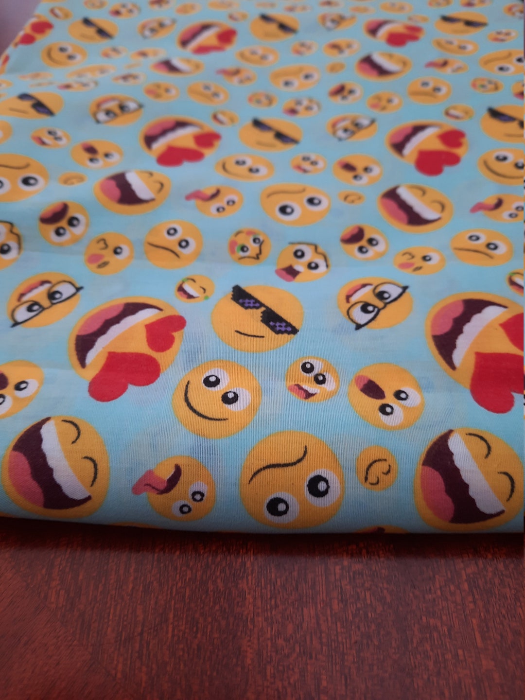 Emoji\smiley Face Polycotton Fabric, Fat Quarter 50cm X 50cm - Etsy