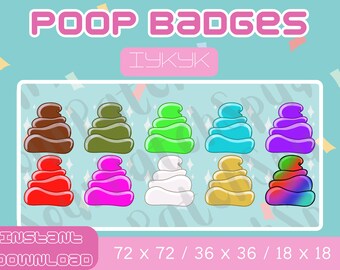 Twitch Poop Badges - Etsy