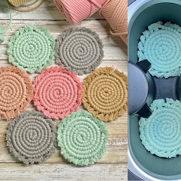 Macrame Coasters - Etsy