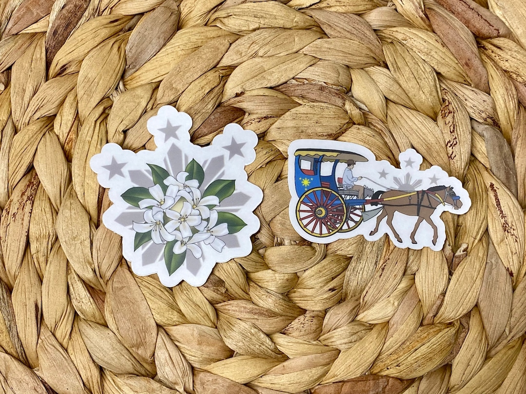 Philippines Inspired Stickers / Sampaguita Stickers / Kalesa / Karitela ...