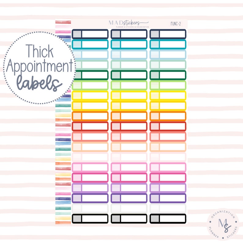 FUNC-2 | Thick Appointment Labels - Etsy