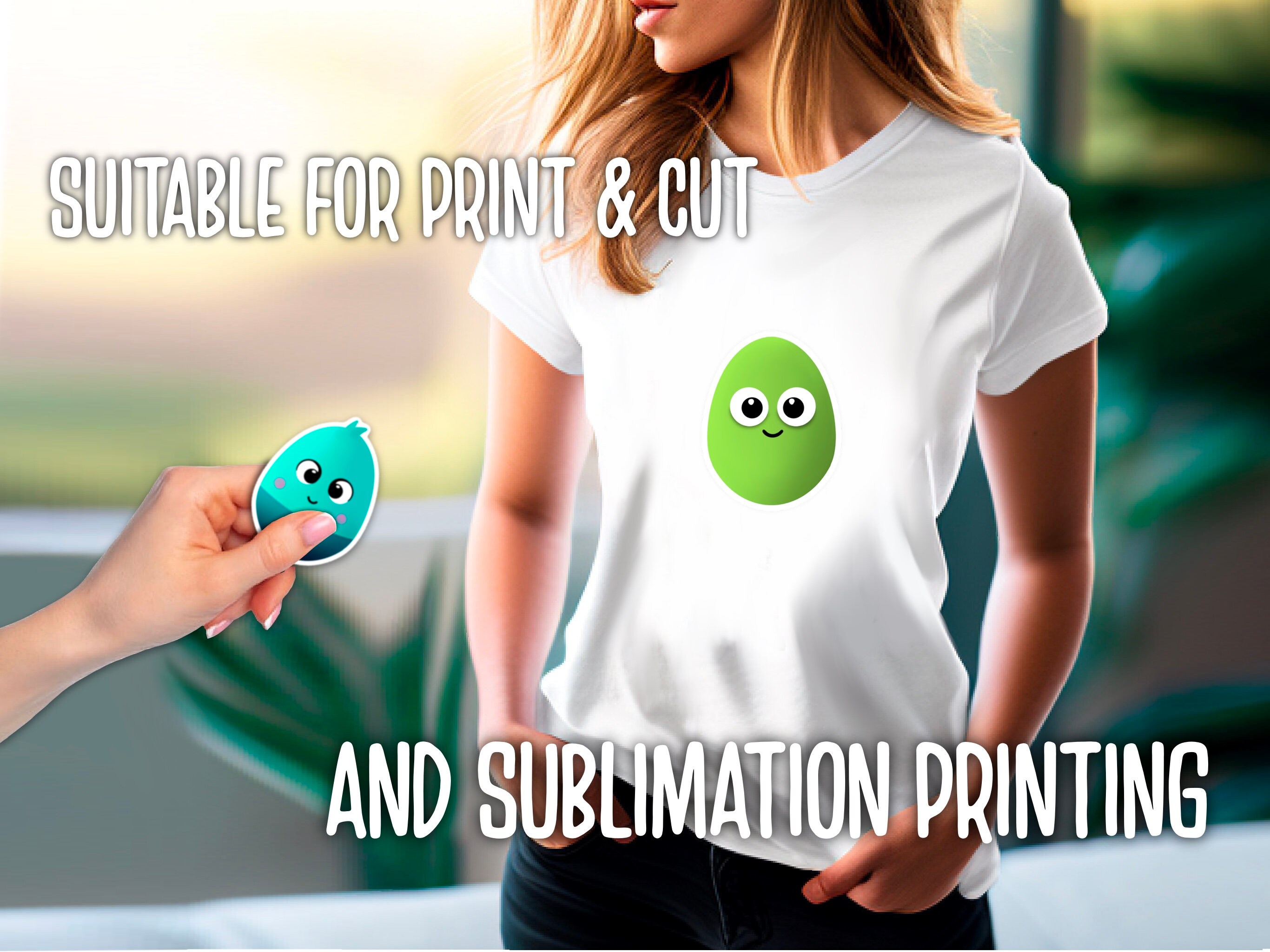 Cute Easter Egg Sublimation Design Bundle PNG Digital - Etsy