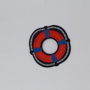 Nautical Theme Patches Embroidered Iron-on Compass Anchor Life Buoy ...
