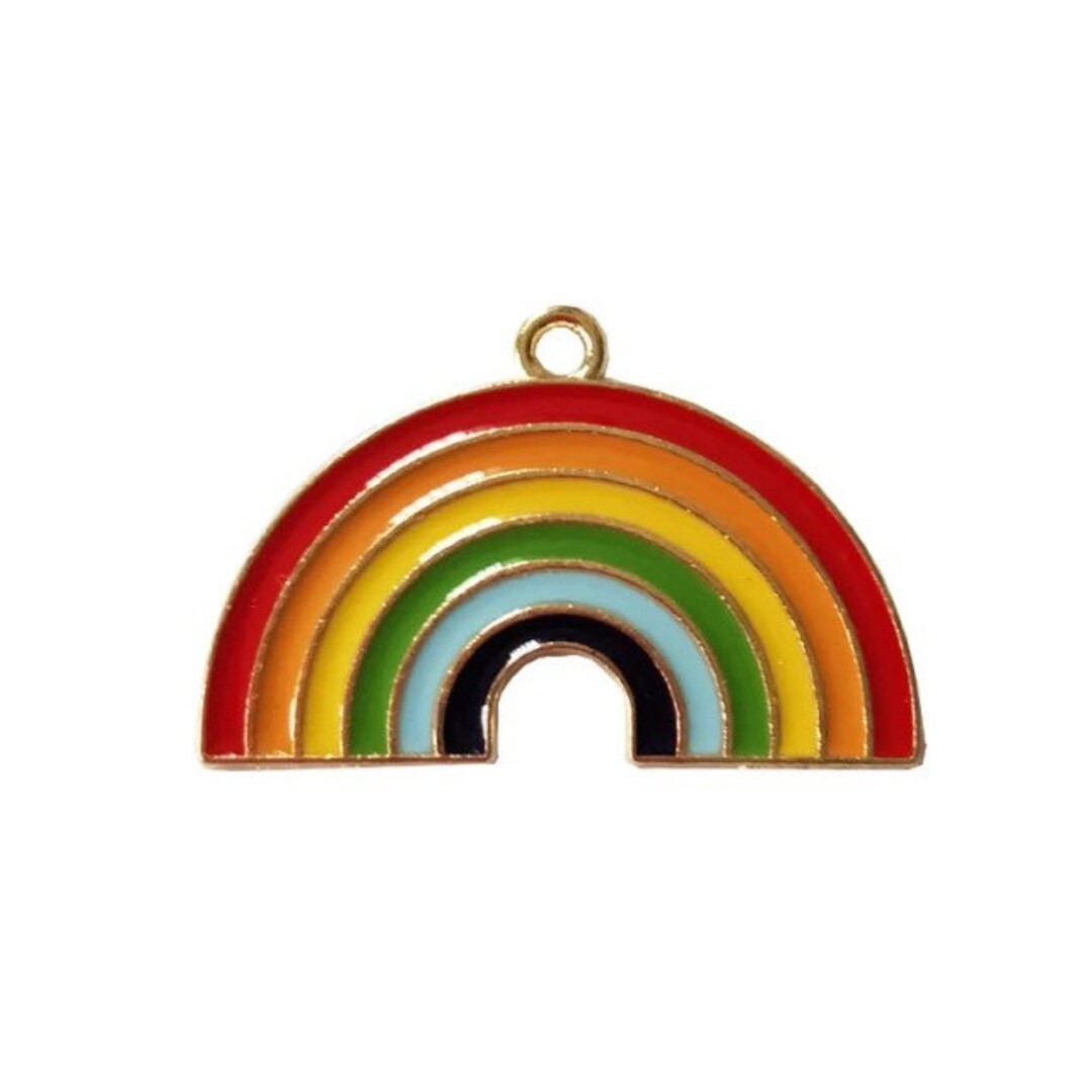 Classic Rainbow Charm - Enamel Classic Rainbow Charm Enamel Metal Charm ...