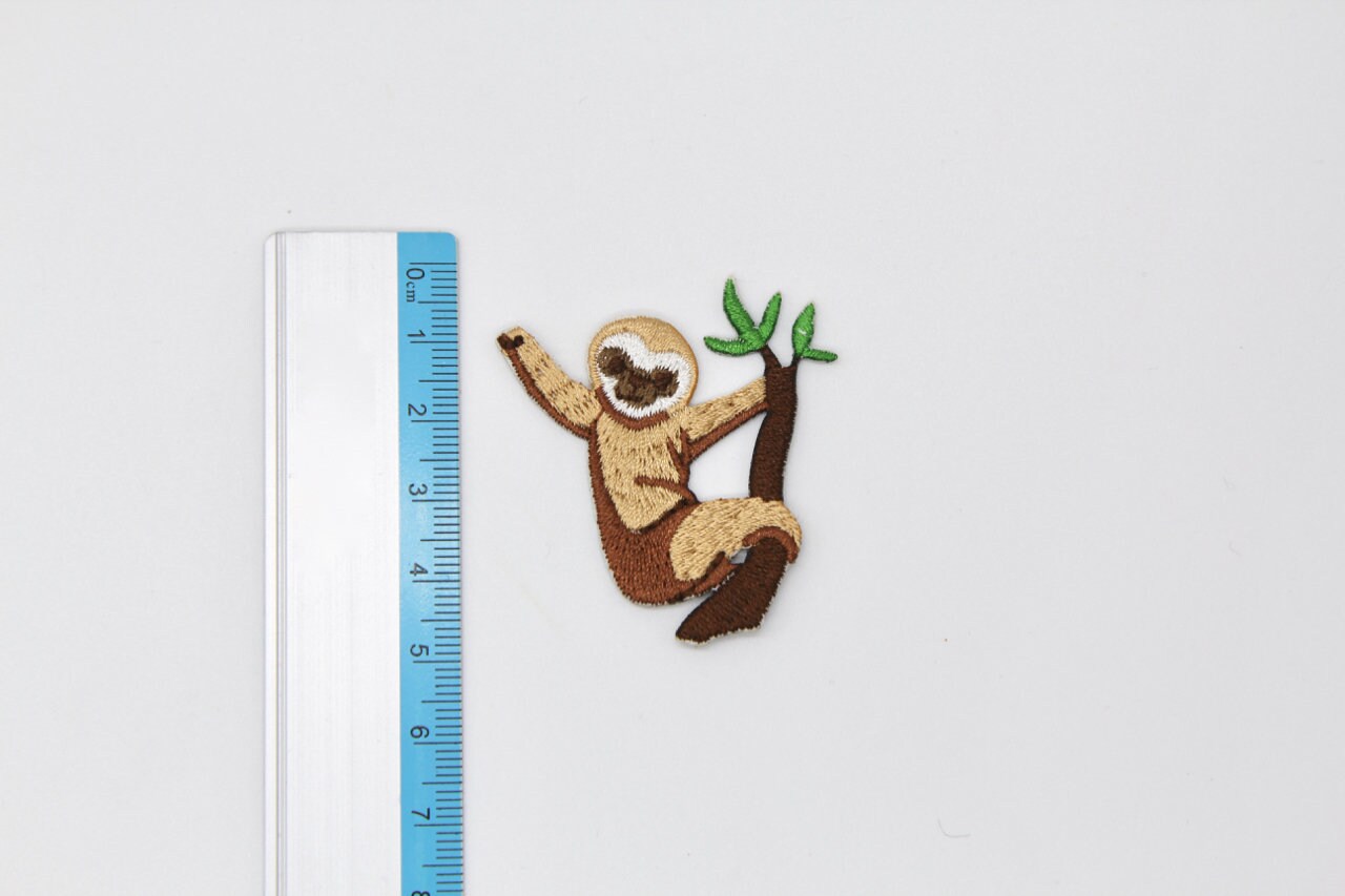 Sloth Patch Iron on Hanging Sloth Patch Embroidered | Etsy