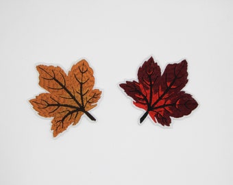 Autumn Sycamore Tree Leaf Iron-on Patch Fall Tree Leaf Badge - Etsy