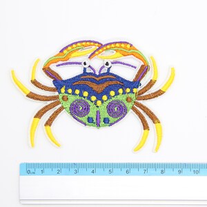 Colourful Crab Patch - Iron on Crab Patch - Sea Life/ Sea Creatures ...