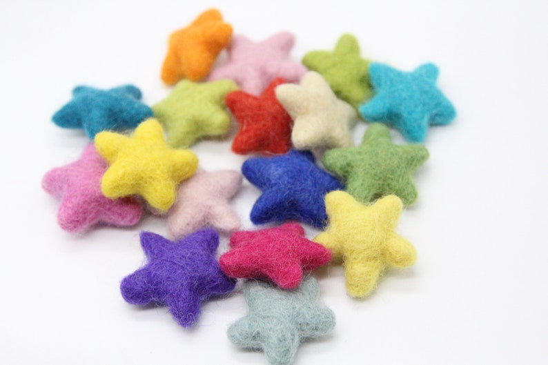 Felt Star Shapes 3cm 3D Loose Wool Felt Stars DIY Garland | Etsy