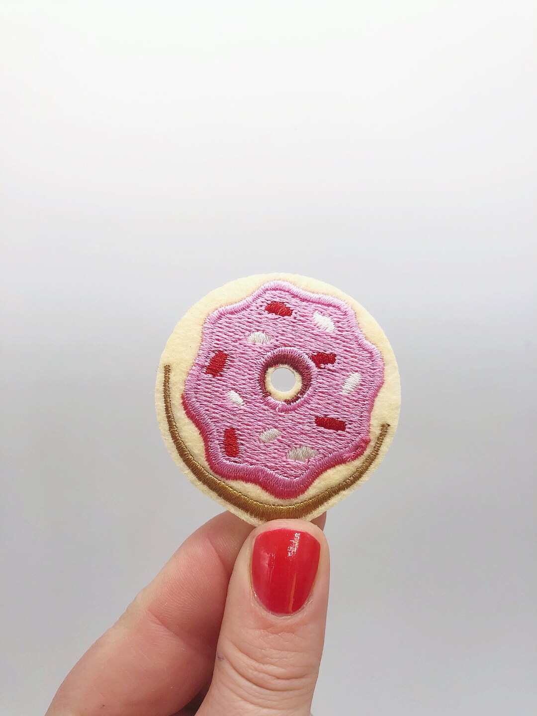 Doughnut Patch - Iron on Embroidered Donut Patch - Embroidered Donut ...