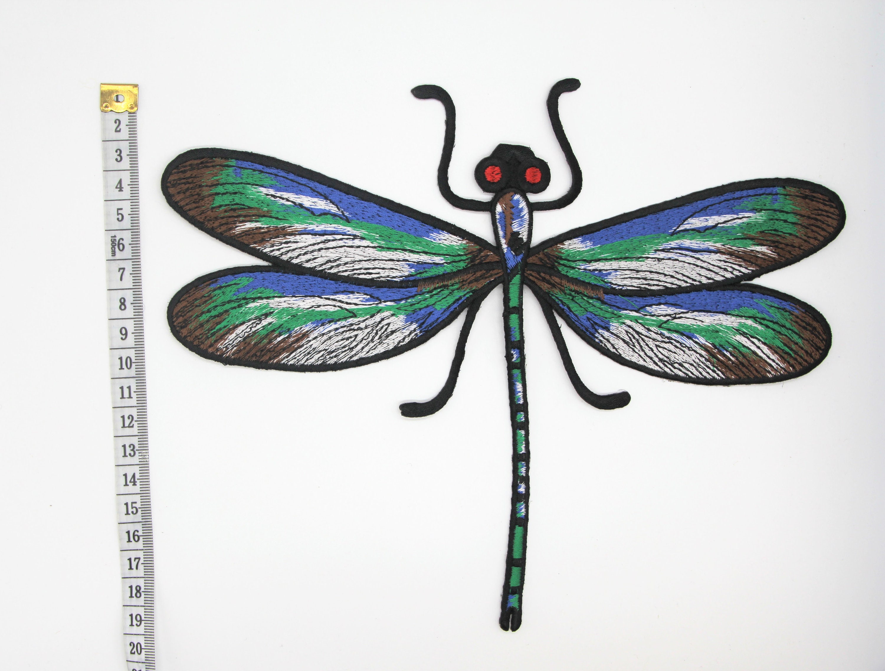Large Embroidered Dragonfly Iron-on Patch – Damselfly Appliqué Motif - Etsy