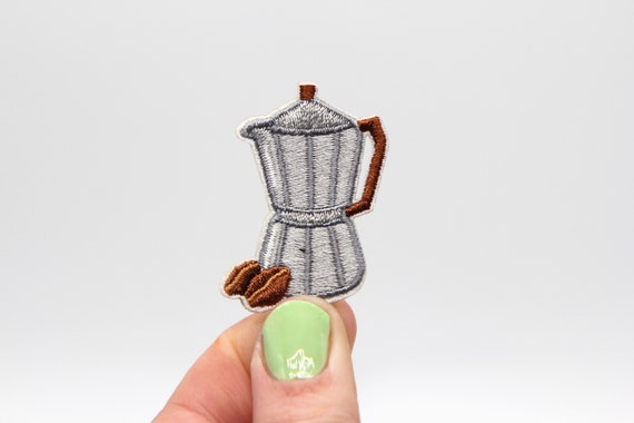 Moka Pot Iron on Espresso Maker Coffee Patch Gift Mokka - Etsy UK