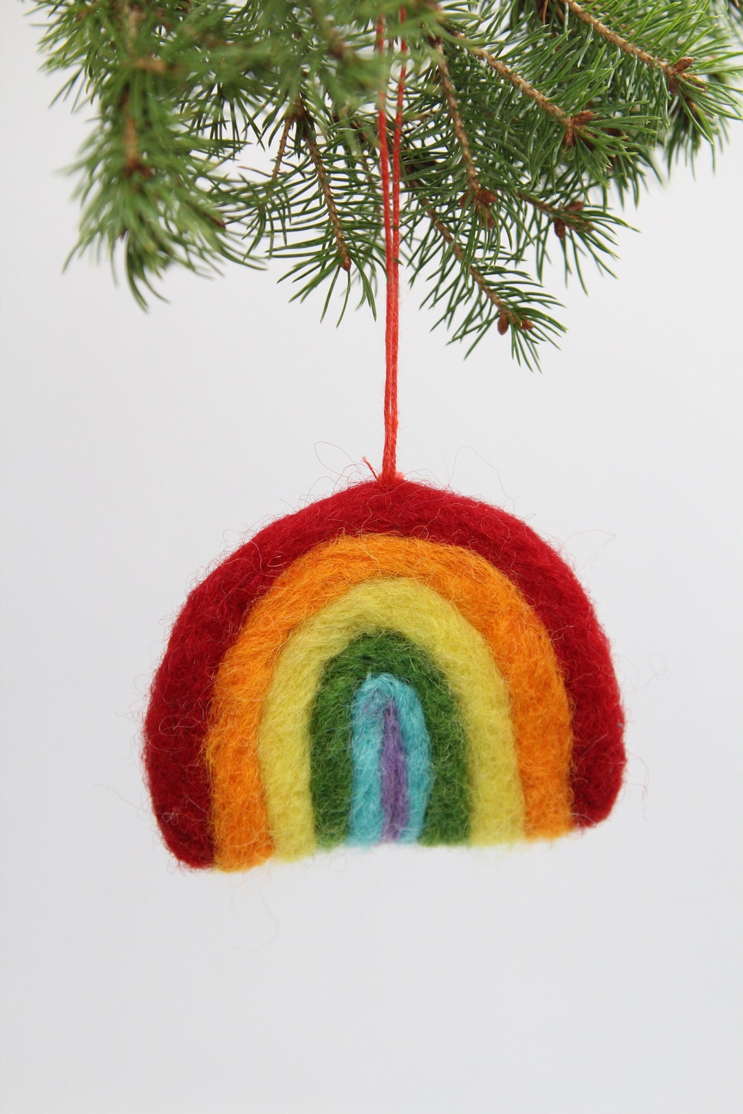 Hanging Felt Rainbow Decoration for Christmas Tree Cute Quality 100% ...