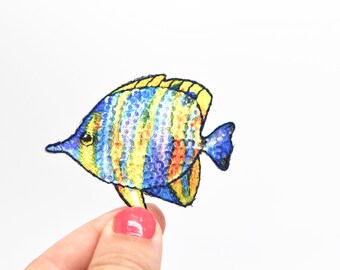 Sequin Fish Patch - Etsy