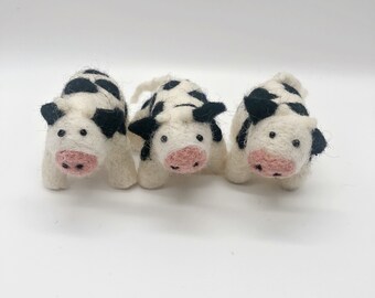 Needle Felted Cow | Etsy