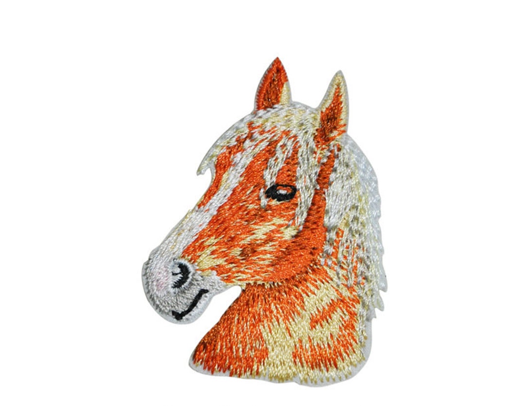 Horse Patch - Iron on Horse Head Patch - Embroidered Horse Patch Iron ...