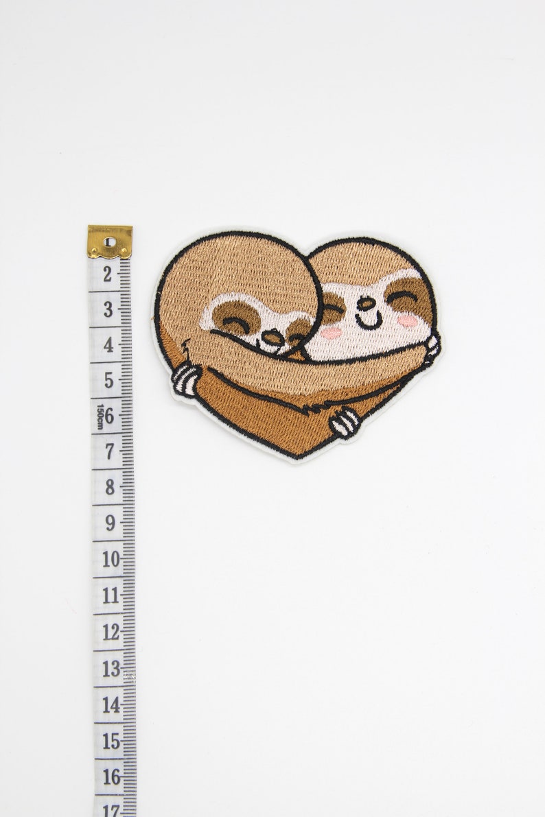 Sloth Patch Iron on Hugging Sloths Patch Embroidered Sloth - Etsy