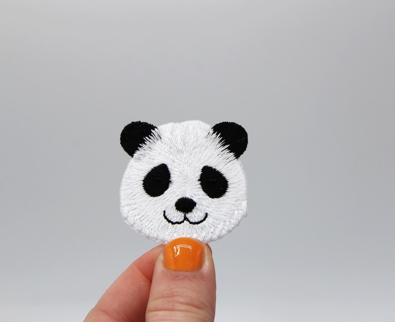 Panda Head Patch Iron on Panda Patch Embroidered - Etsy