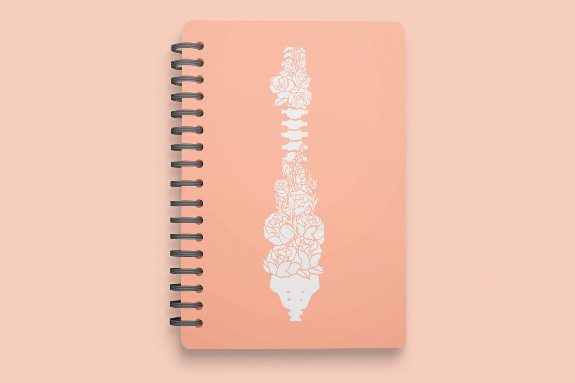 Roses Spine Svg, Human Spine With Flower Svg, Chiropractor Svg, Flower ...