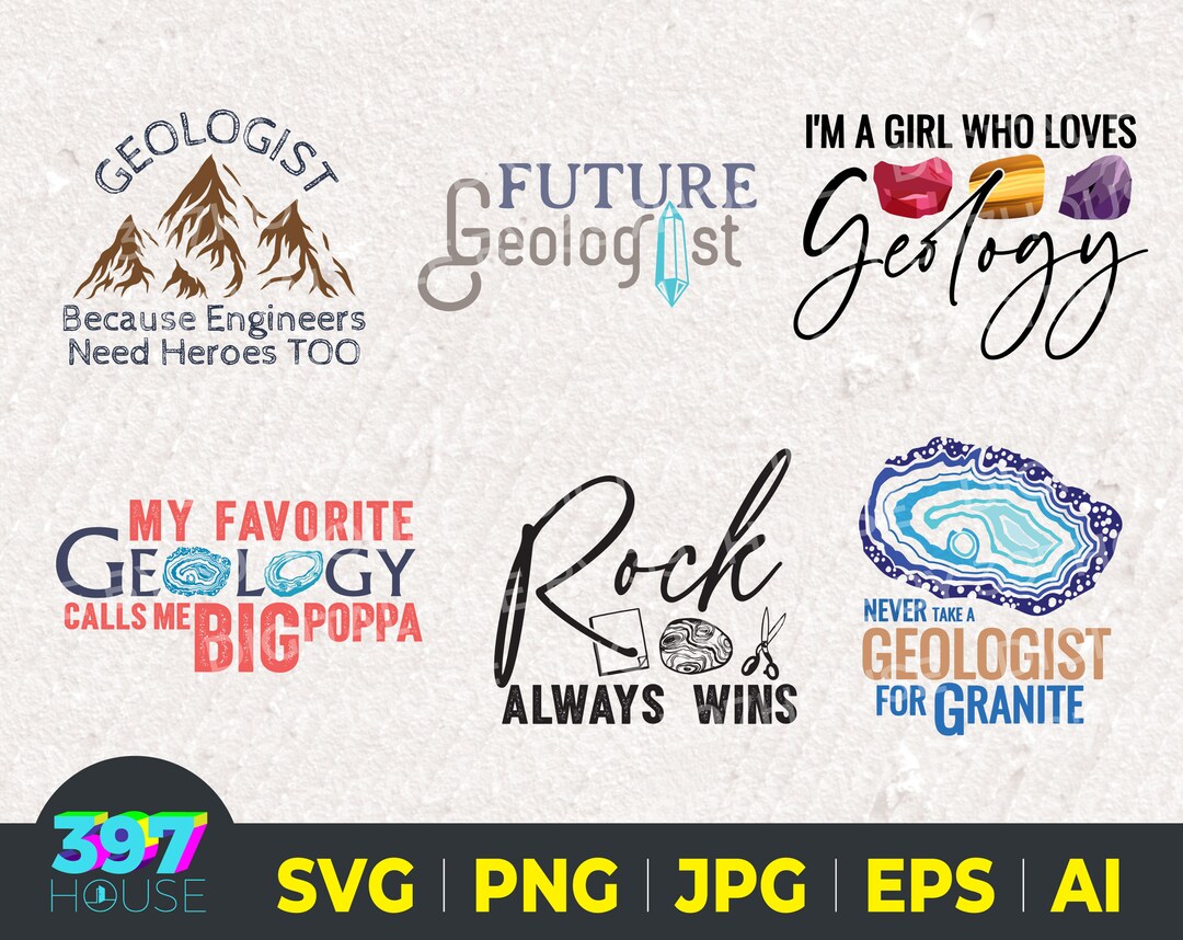 HUMOR Geologist Rocks Bundle 6 Svg, Funny Quotes for Geologist, DIY ...