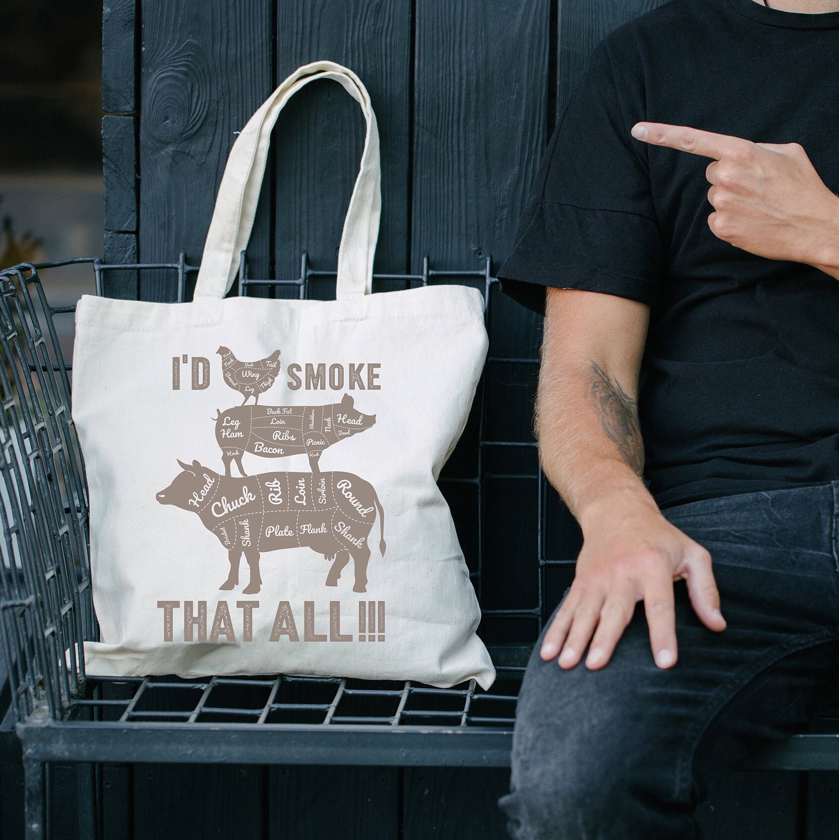 I'd Smoke That All Svg, Funny Mens BBQ Pitmaster Svg, Barbecue Lover ...