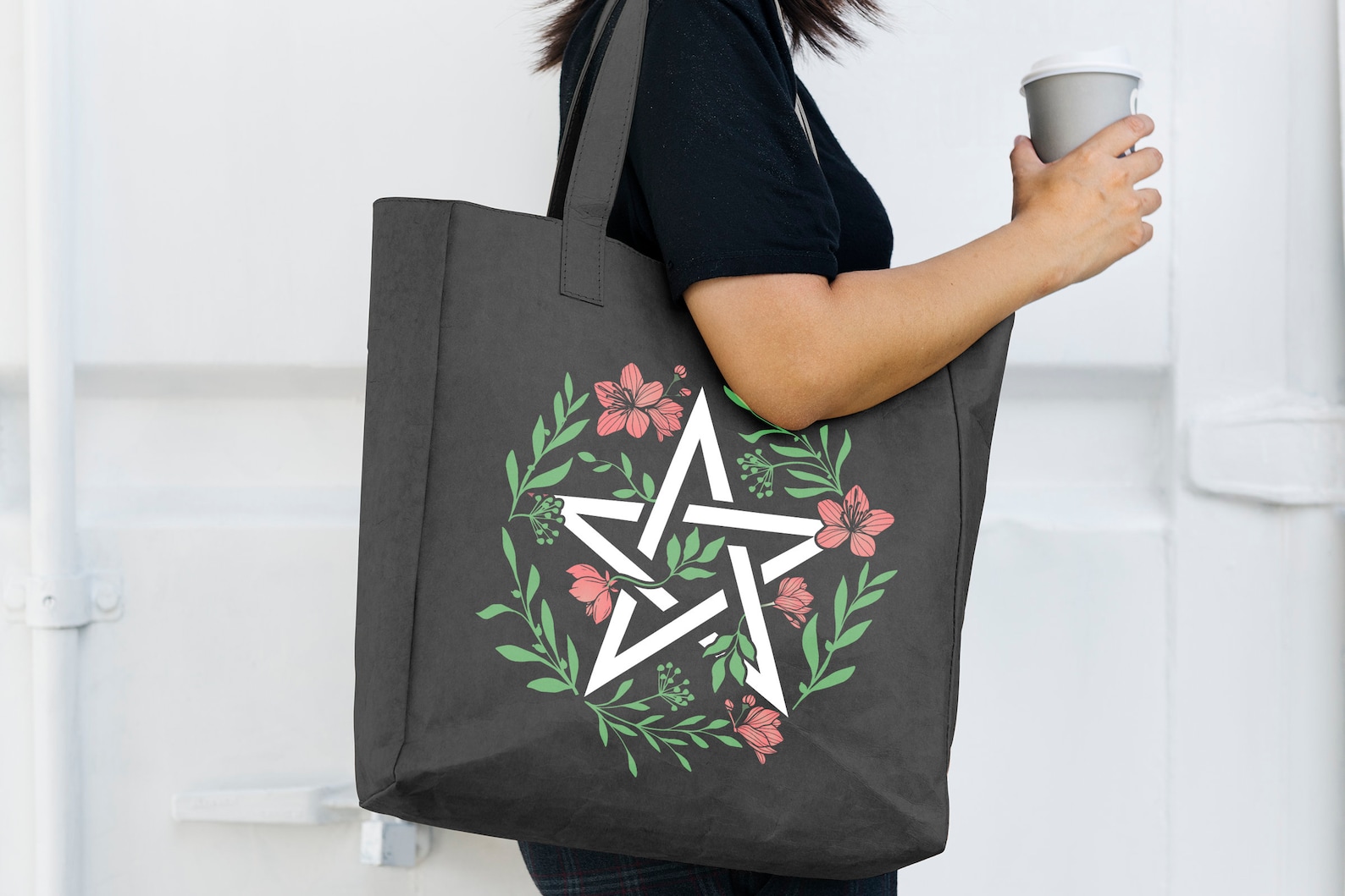 Floral Pentagram SVG Flower Pentacle Clipart Fit and Perfect - Etsy