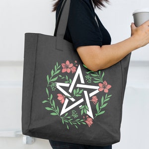 Floral Pentagram SVG Flower Pentacle Clipart Fit and Perfect - Etsy