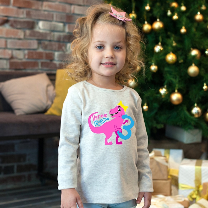 Three Rex Svg 3rd Birthday girl Svg Dinosaur Birthday PNG - Etsy España