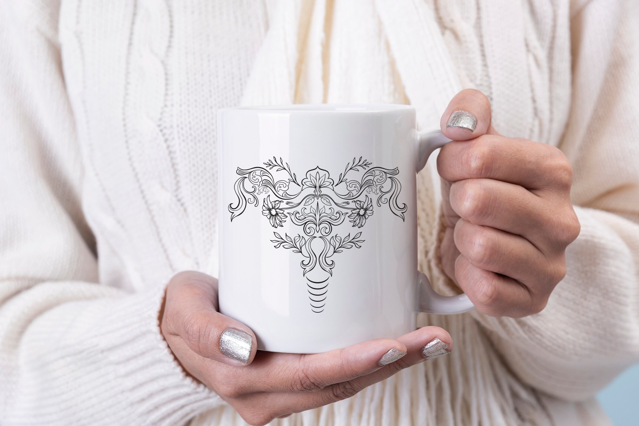 Floral Uterus Svg Floral Uterus Cut File Cricut Uterus With - Etsy UK