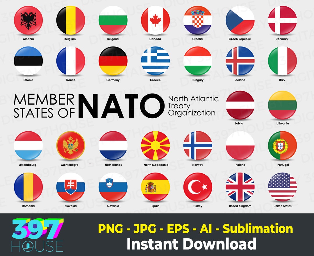 World Flags Set, Vector Illustration of Round Shape Flags of the 30 ...