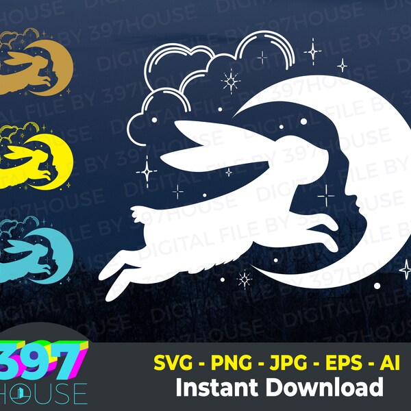 Moon Gazing Hare - Etsy UK