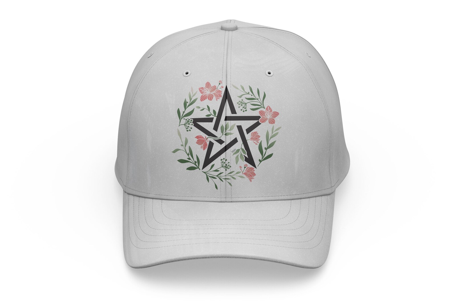 Floral Pentagram SVG Flower Pentacle Clipart Fit and Perfect - Etsy