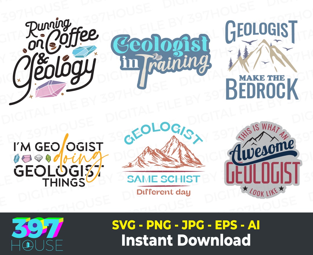 HUMOR Geologist Rocks Bundle 7 Svg, Funny Quotes for Geologist, Svg ...