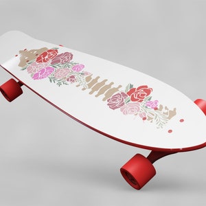 Roses Spine Svg, Human Spine With Flower Svg, Chiropractor Svg, Flower ...