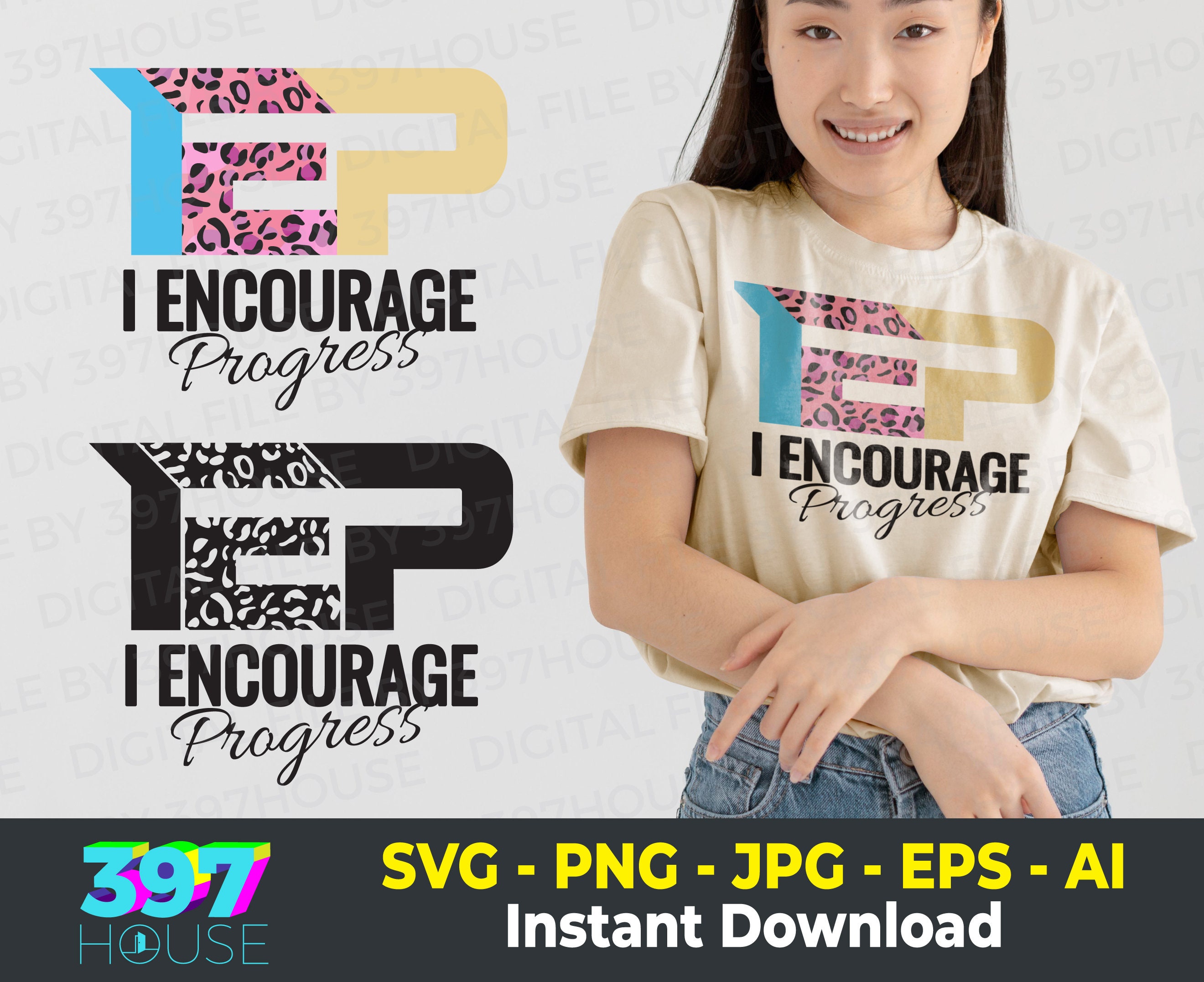 I Encourage Progress Svg/png Cut File, Leopard Svg, Instant Download ...