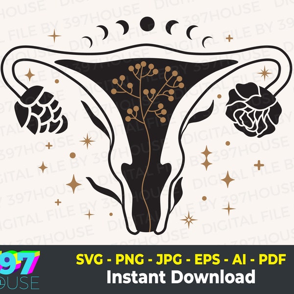 Uterus Svg - Etsy