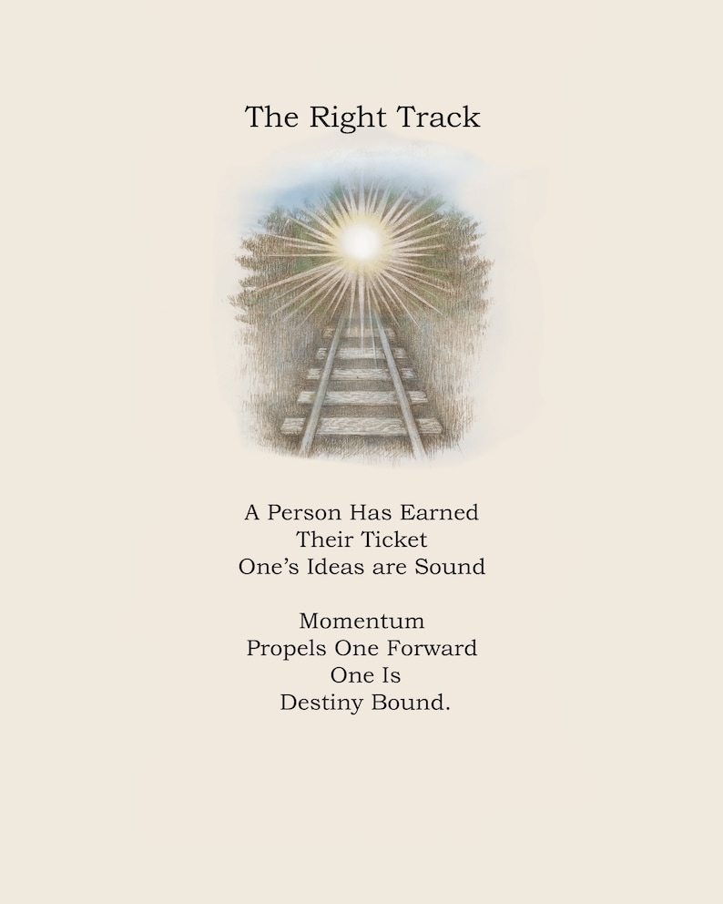 THE RIGHT TRACK Poster - Etsy