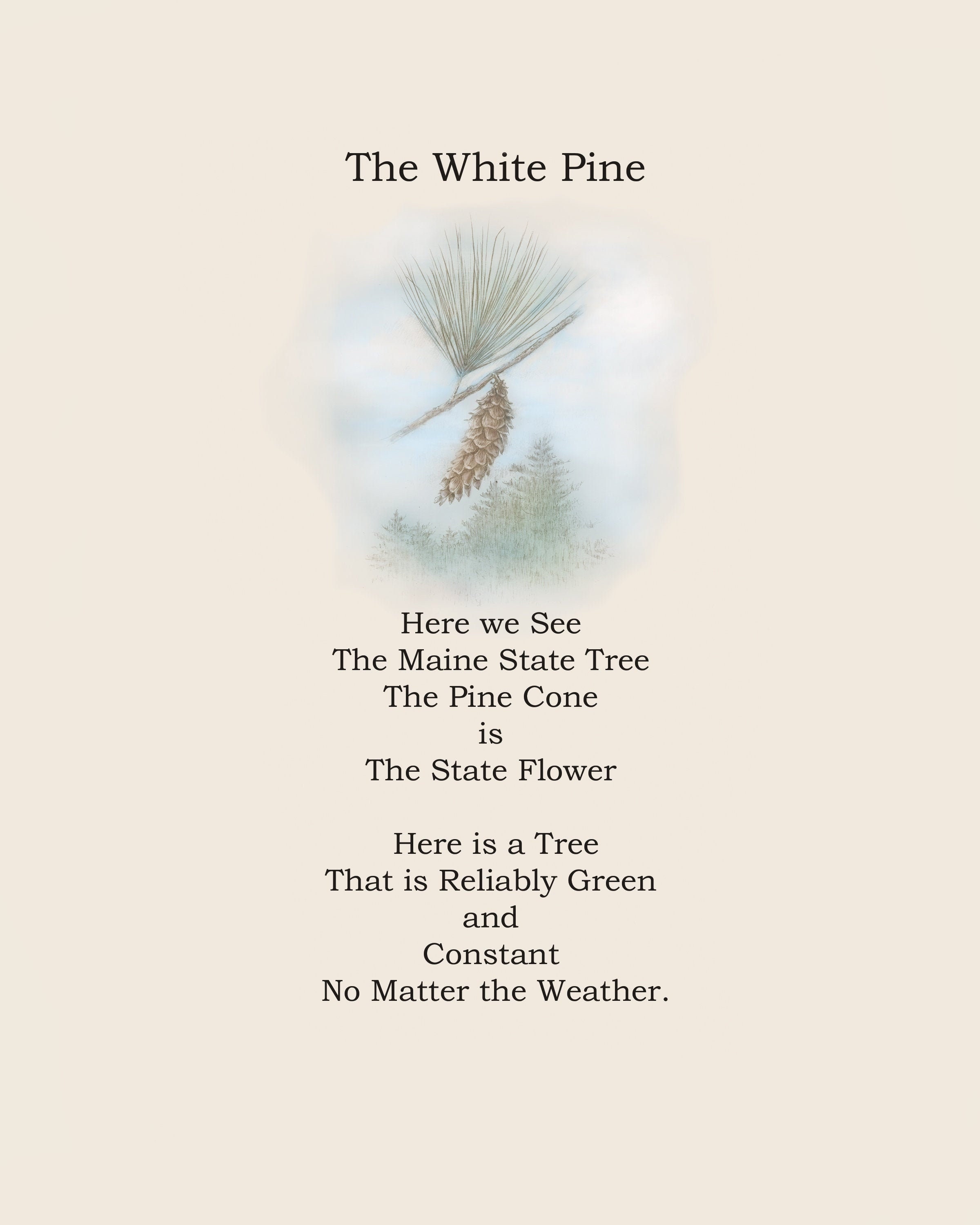 THE WHITE PINE Poster - Etsy