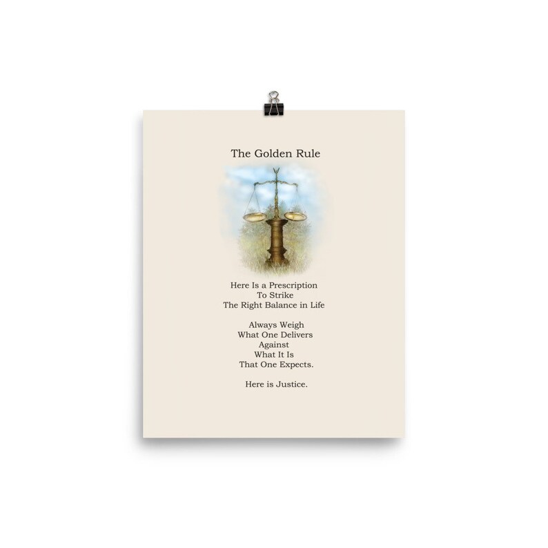 THE GOLDEN RULE Poster - Etsy