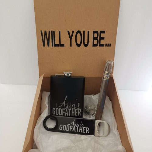 Godfather Cigar Themed Gift Box Custom Godfather Proposal - Etsy