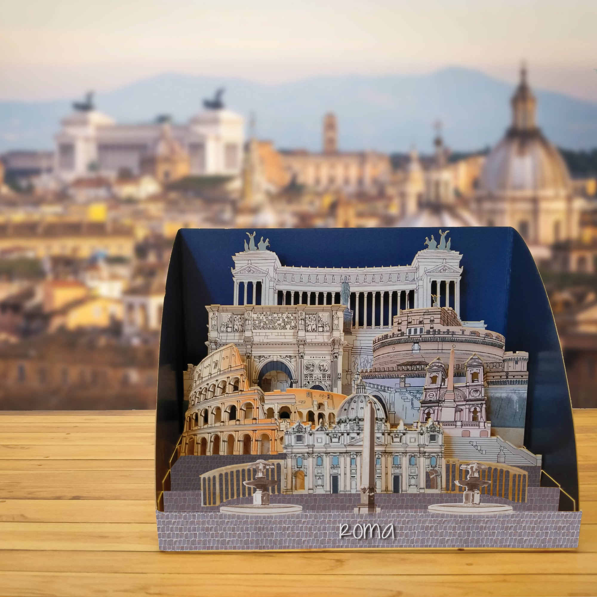 Rome - Pop up 3D "paper Sculpture" Gift, Greeting, Birthday, Wedding ...